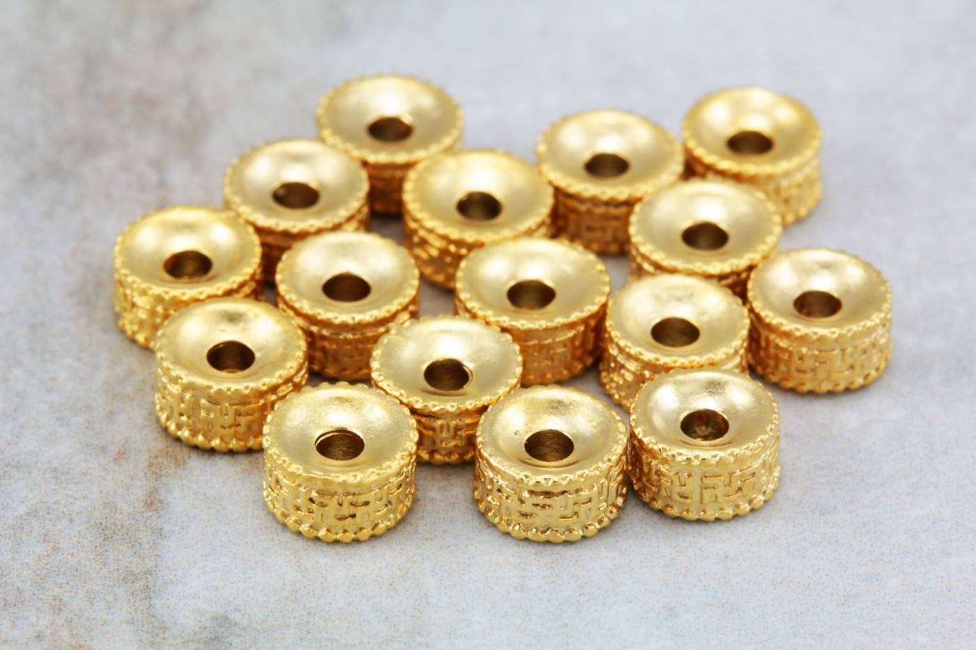 6mm Gold Rondelle Beads / GPY-028 | Spacers