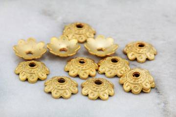 Gold Plated Bead End Caps | Cchange