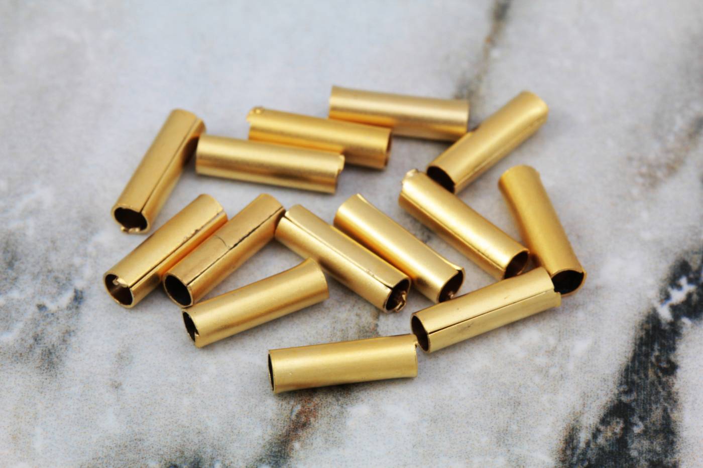 10mm Gold Tube Beads / GPY-392 | Spacers