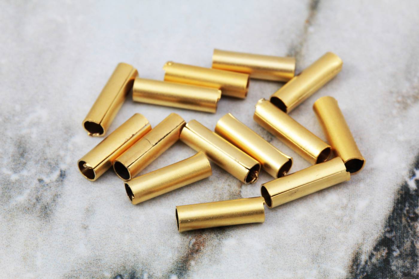 10mm Gold Tube Beads / GPY-392 | Spacers