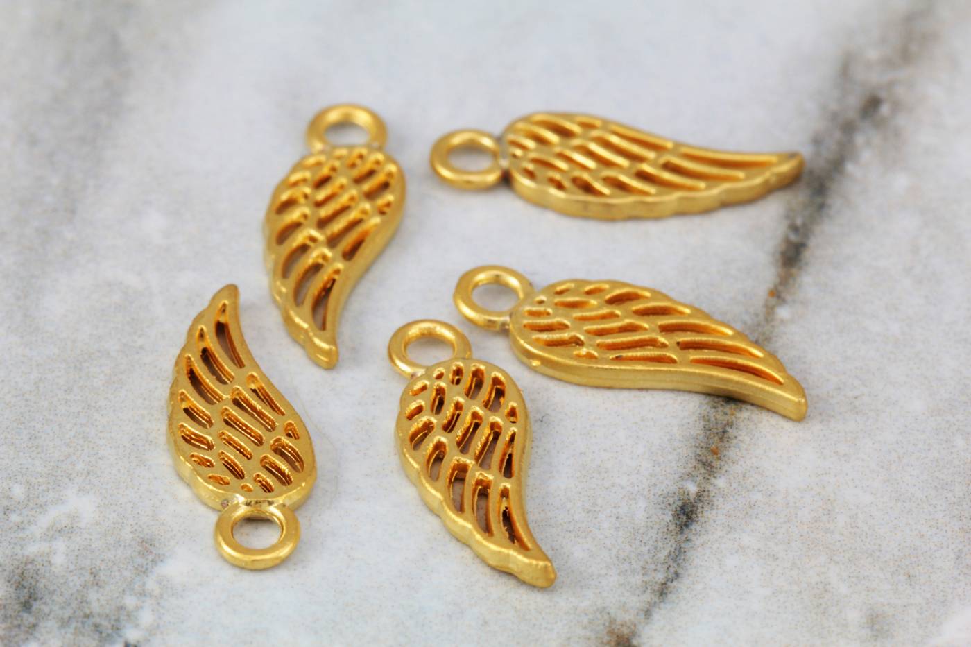 18mm Gold Angel Wing Pendants / GPY-428 | Pendants