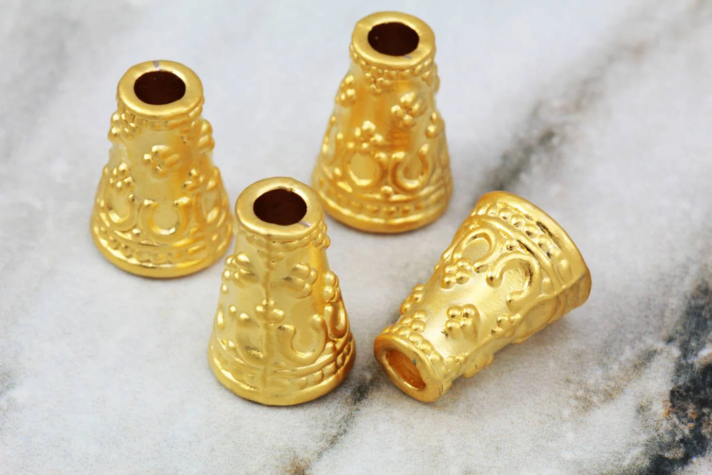 15mm Gold Cone Bead Caps / GPY-447 | Bead Caps & End Caps