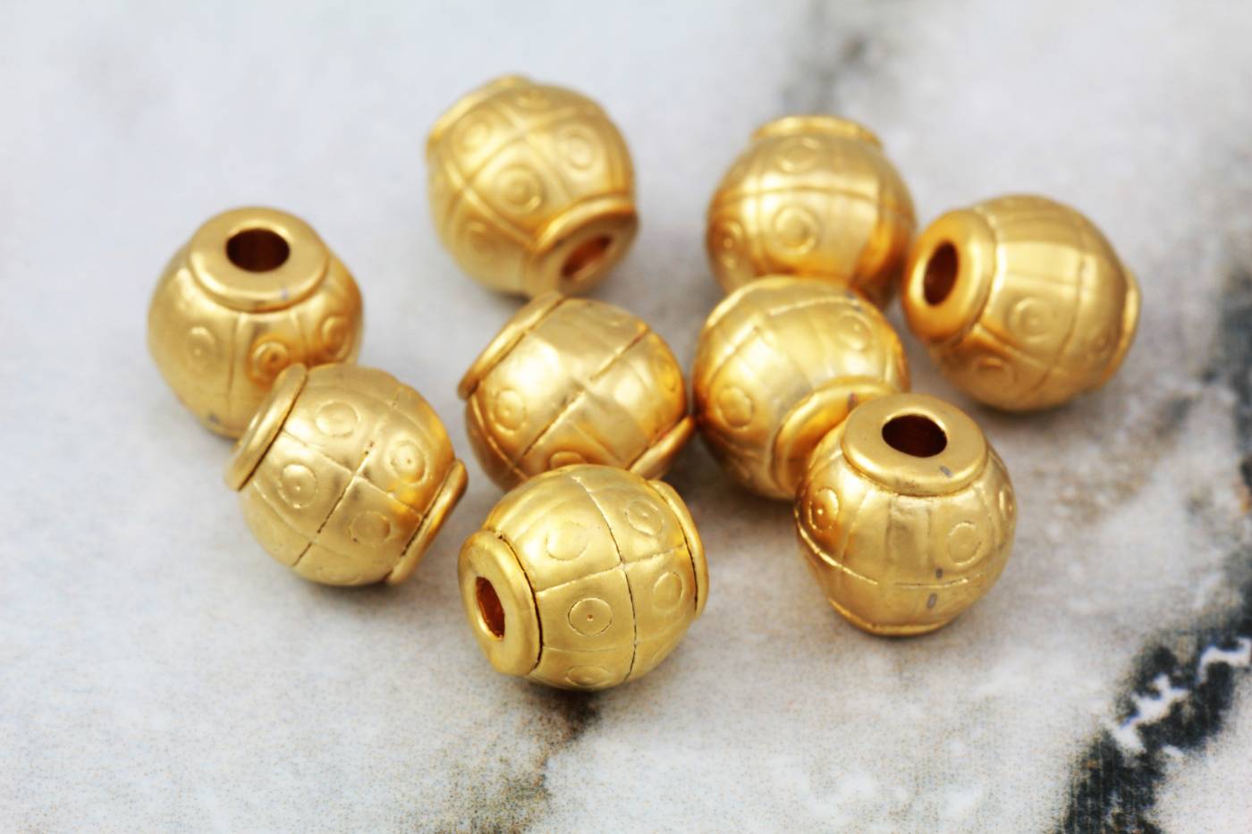 8mm Gold Round Beads / GPY-453 | Spacers