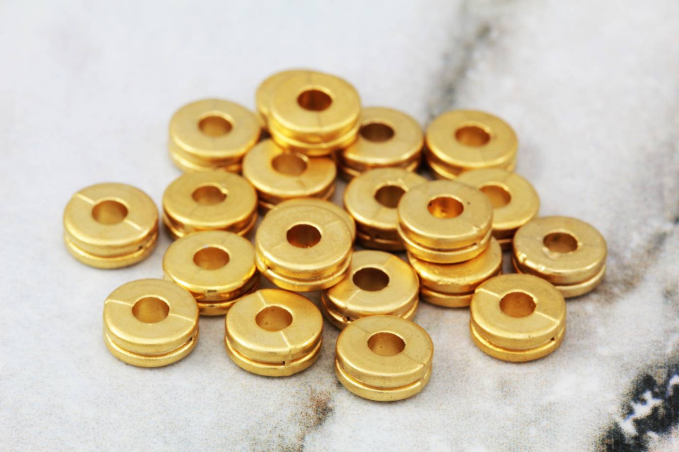 6mm Gold Rondelle Beads / GPY-467 | Spacers