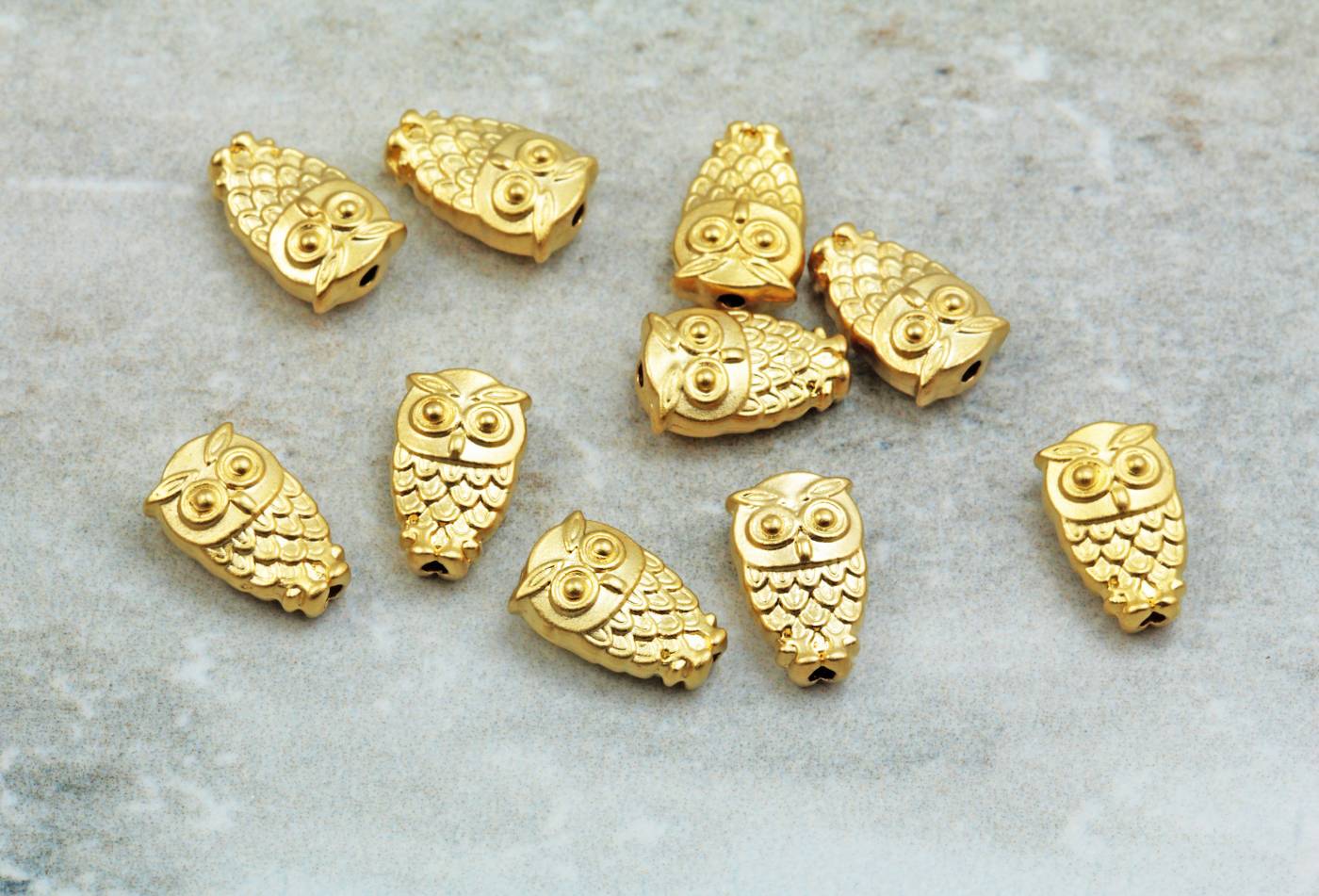 10mm Gold Owl Charms / GPY-480 | Charms